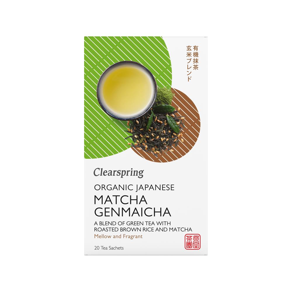 Clearspring Organic Japanese Matcha Genmaicha - 20 Tea Sachets