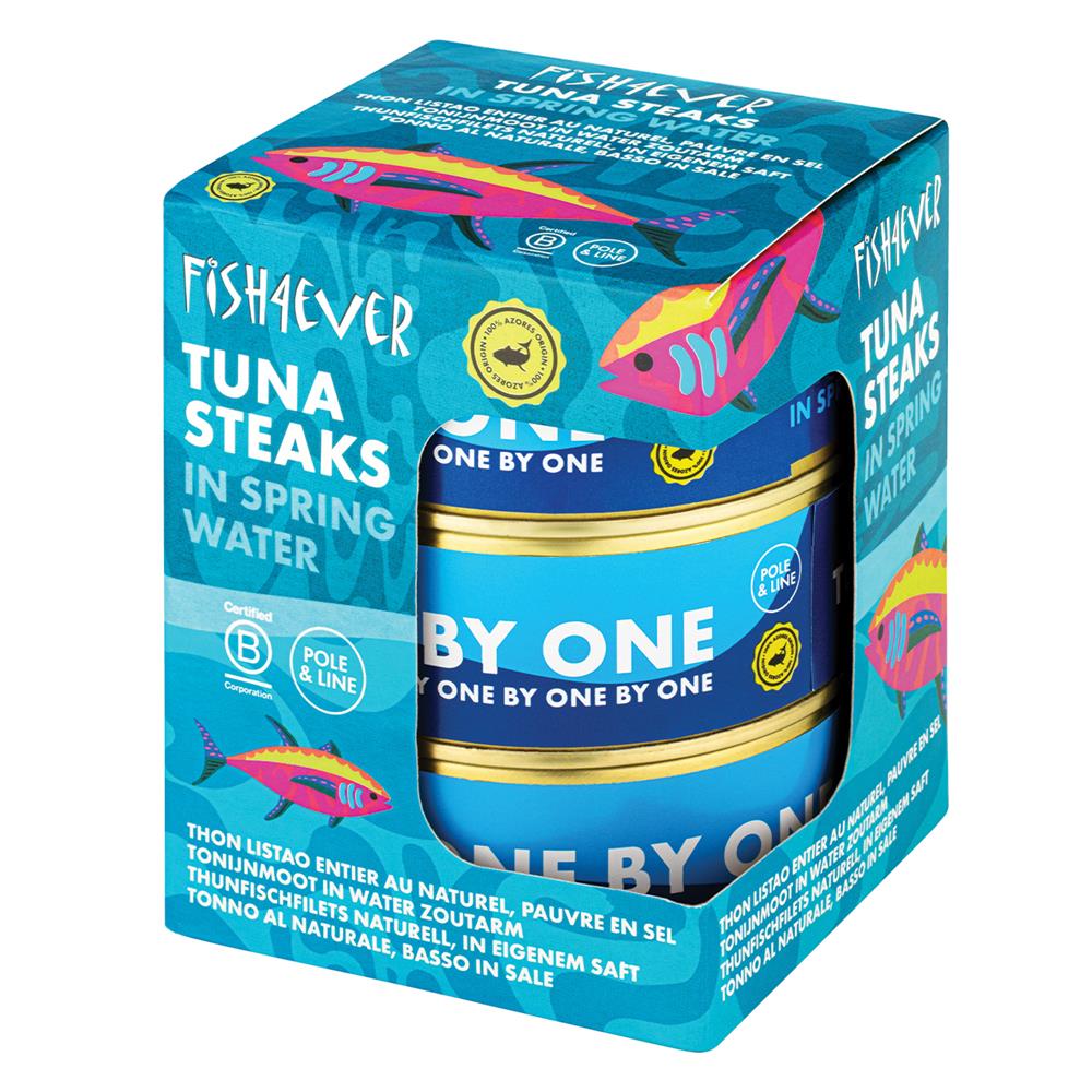 Fish4Ever Fish4Ever Azores Skipjack Tuna Steaks in Spring Water Triple ...