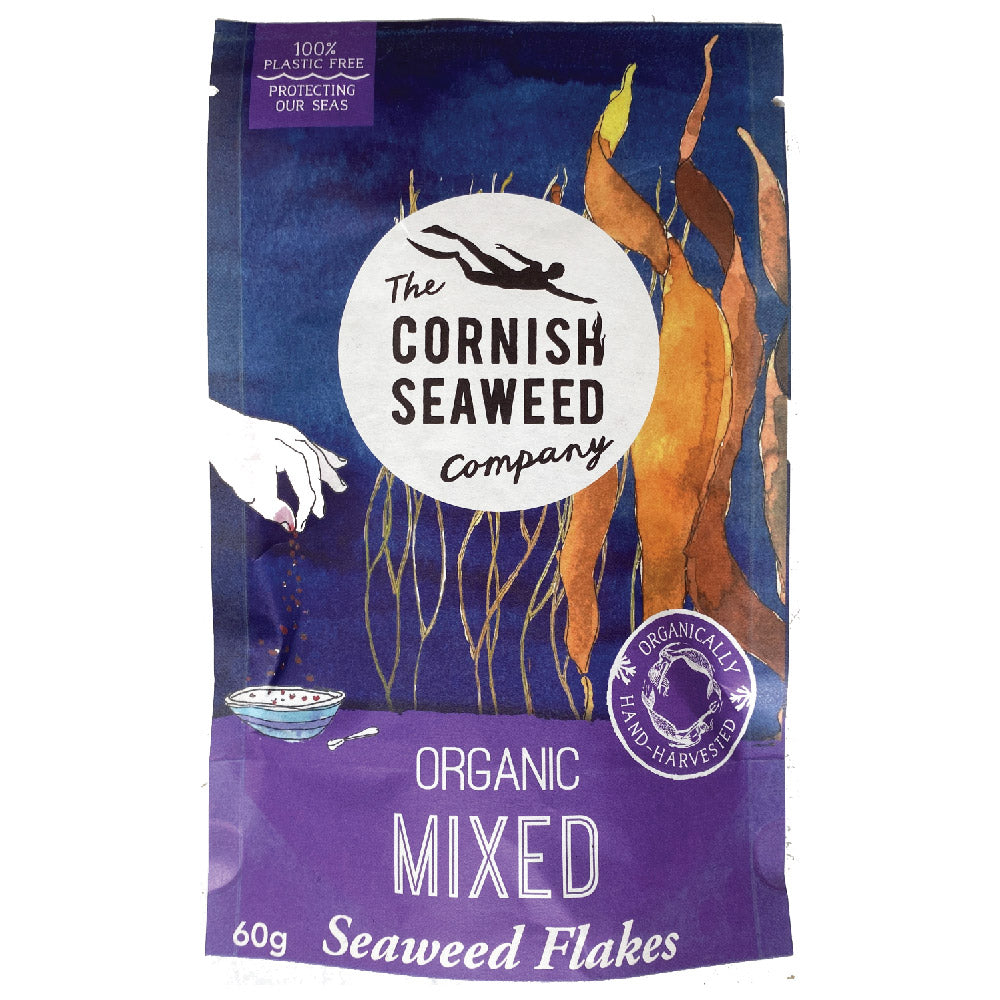 The Cornish Seaweed company A hearty mix of organic seaweed flakes. 60g